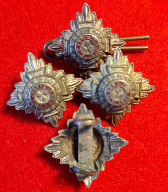 BRITISH ARMY OFFICERS Silver Gilt Rank Badges 16mm x16mm x 4 £6.00 ...