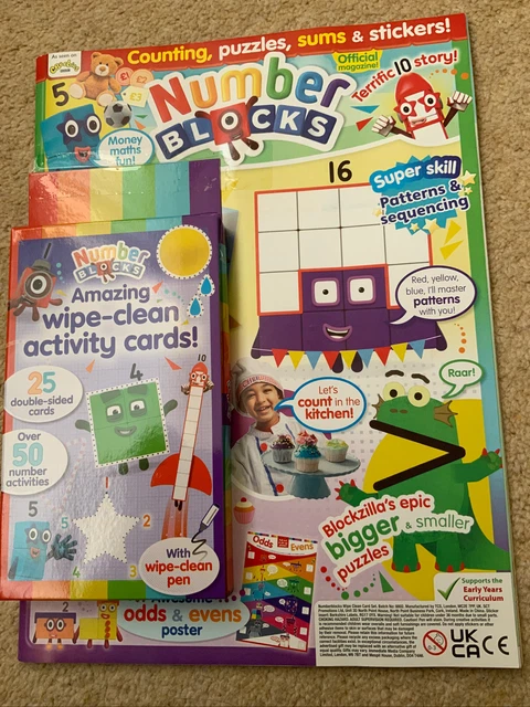 CBEEBIES NUMBERBLOCKS MAGAZINE #11 With Wipe-clean Activity Cards ...