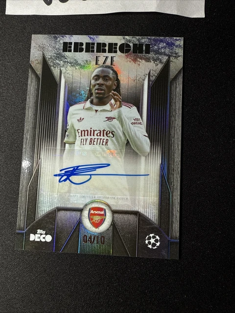 2025/26 TOPPS DECO Ucc Eberechi Eze Auto /10 Black Current Stars ...
