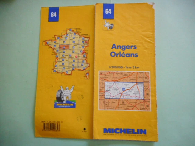 MICHELIN CARTE 64 Angers Orleans 1987 Maps Karte Cartolina EUR 0,99 ...