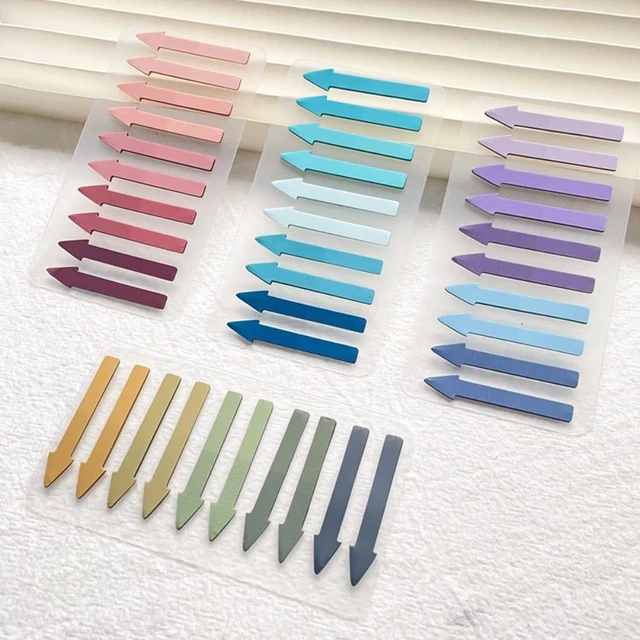 5 SET PET Index Tabs Arrow Flags Planner Stickers School Office ...