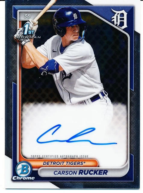 2024 BOWMAN BASEBALL #CPA-CR Carson Rucker Chrome 1ère Prospect Auto ...