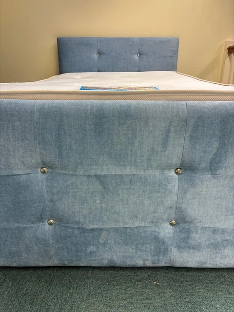 CAMELOT SICILY ADJUSTABLE Bed - 4ft Small Double Hi-Low Lift, Baby Blue ...