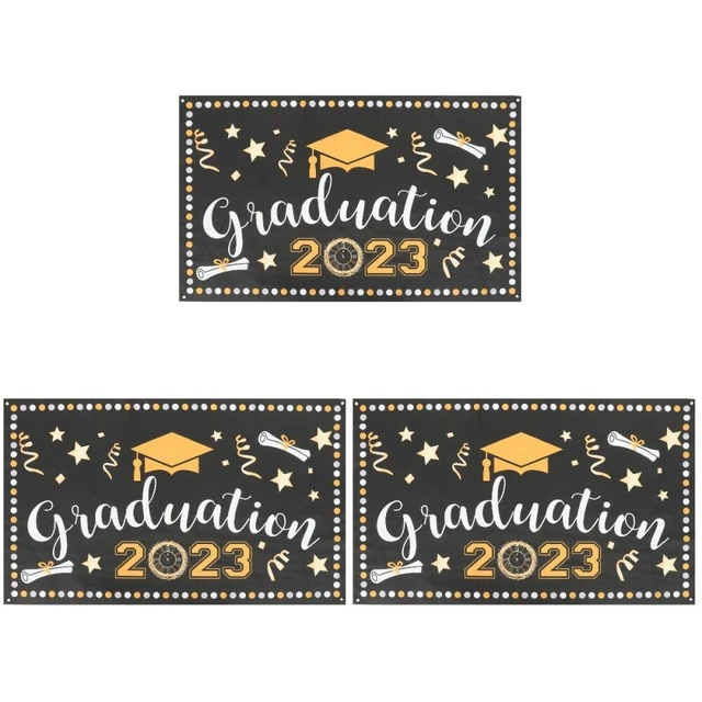GRADUATION SEASON 3 Pack Graduation Party Banner Graduate The ...