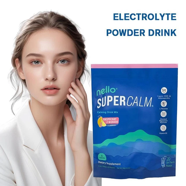 5PACK NELLO SUPERCALM Drink Mix - Ashwagandha L-Theanine Supplement' £ ...