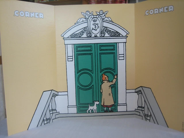 PLV TRIPTYQUE 3 volets Tintin Corner années 80 en parfait état EUR 29 ...
