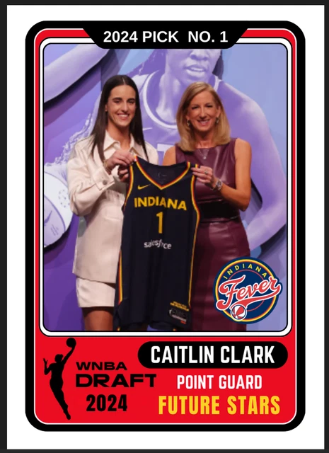 2024 CAITLIN CLARK Future Stars WNBA Draft Rookie Basketball Card #1 ...