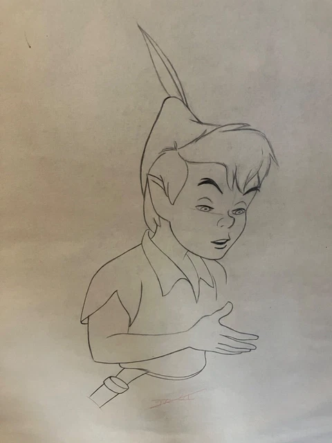 ORIGINAL DISNEY'S PETER Pan animated drawing 1953 EUR 463,41 - PicClick FR
