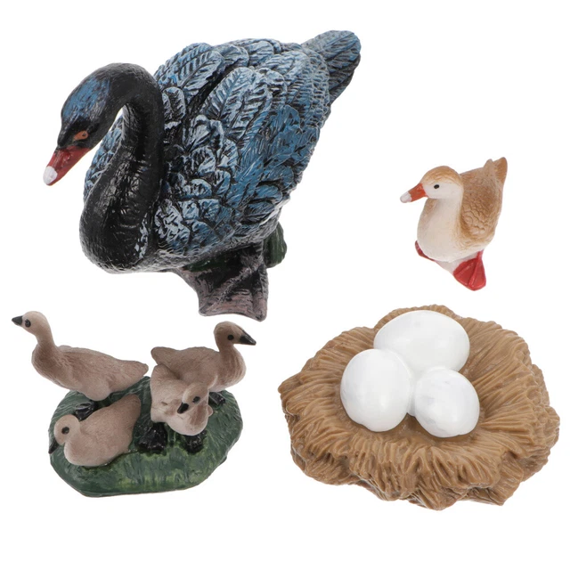 LIFE CYCLE OF A Swan Plastic Swan Figurine Miniature Garden Animals £11 ...