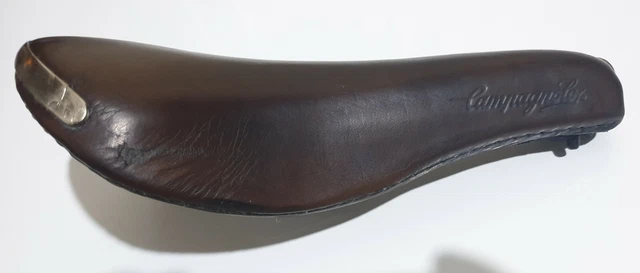 CAMPAGNOLO VINTAGE ELECTA Pneumatic Brown Leather Saddle £130.00 ...