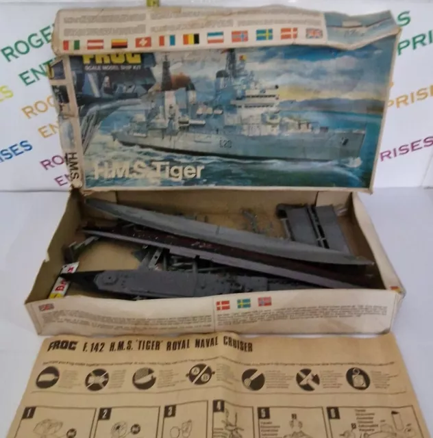 ROVEX TRI-ANG FROG Scale Model Ship Kit HMS Tiger F142 Pre-Owned, See ...
