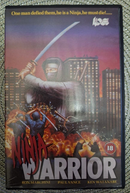 NINJA WARRIOR VHS Apex 1st Release Big Box Ex Rental Pre/Post Cert Ken ...