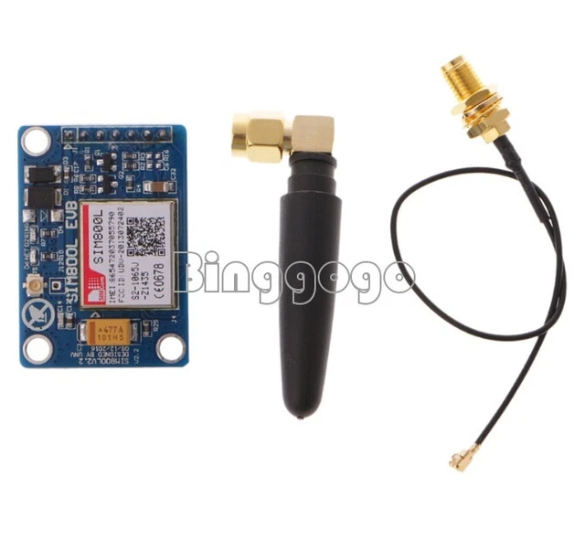 SIM800L GPRS GSM Module SIM Board Quadband QUAD L shape Antenna For MCU ...