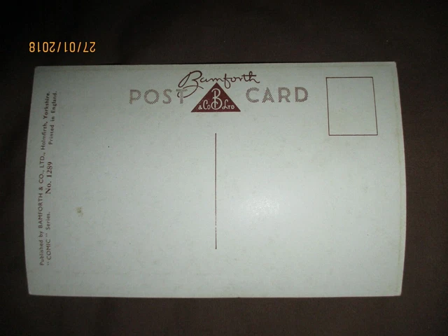 BAMFORTH COMIC SERIES Postcard 1950s Foreman Mr Bighead Brown Triangle ...