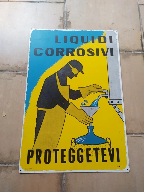 TARGA TABELLA CARTELLO Di Latta Pericolo -Design Industriale EUR 39,99 ...