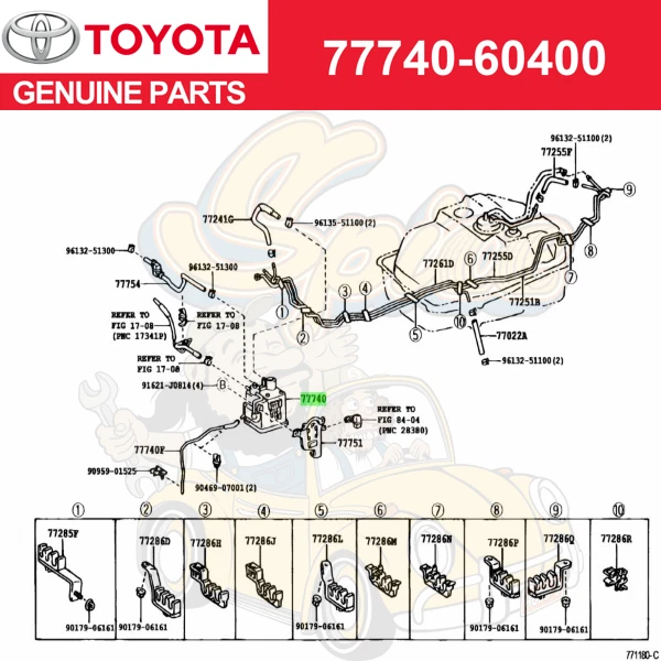 TOYOTA GENUINE Lexus LX470 Land Cruiser CANISTER ASSY, CHARCOAL77740 ...