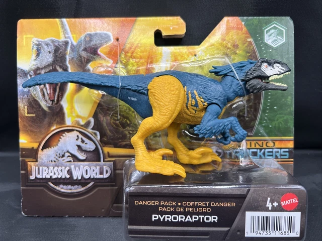 MATTEL JURASSIC WORLD Danger Pack Modellino Pyroraptor Dino Trackers ...