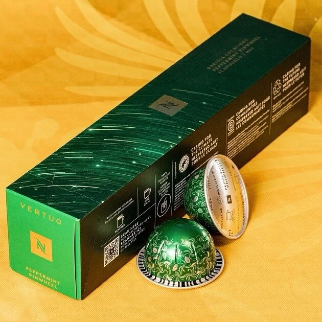 NESPRESSO VERTUO CAPSULES - Peppermint Pinwheel 1 Full Sleeve (10 Pods ...