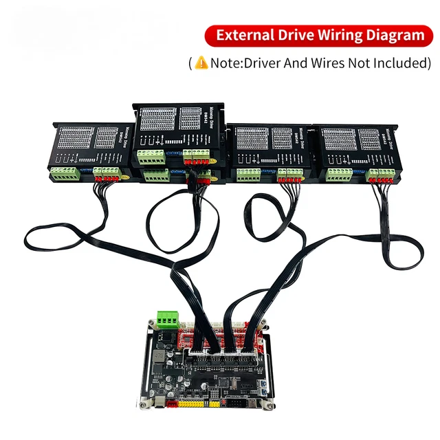 NEW CNC 4AXIS Stepper Motor Controller MCU32 Bit GRBL Driver Board With ...