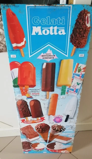 GELATI MOTTA MAZINGA targa tabella lire insegna cartello gelato ...