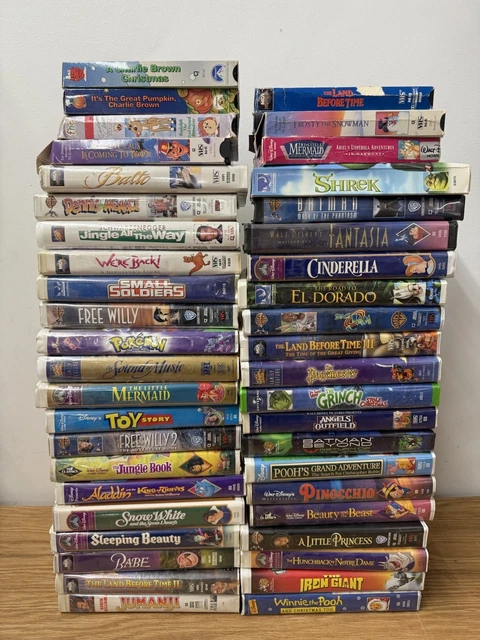 HUGE LOT 43 Disney VHS Children Movies Classics 90s Warner Bros ...