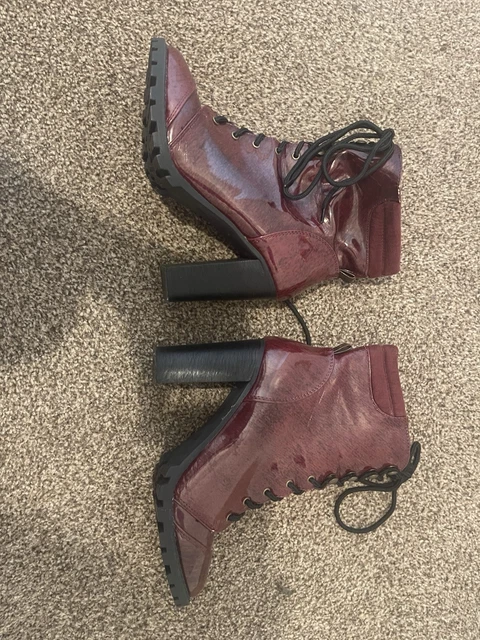 DEEP RED BOOTS £16.32 - PicClick UK