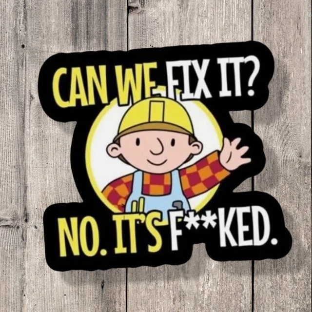 BOB THE BUILDER Waterproof Vinyl Sticker Decal, Funny sticker £2.71 ...