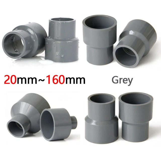 PVC REDUCING FITTING Concentric Reducer Connector Grey Socket Coupling 20~160mm EUR 1,49 ...