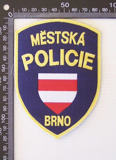 VINTAGE MESTSKA POLICIE Brno Czech Police Embroidered Uniform Badge ...