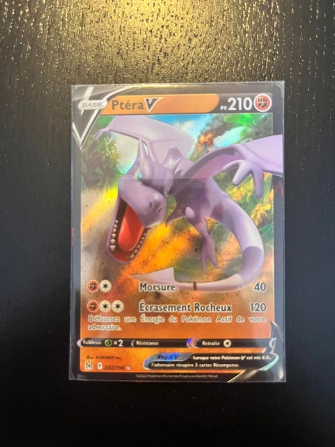 CARTE POKÉMON PTERA V EB11 ORIGINE PERDUE 092/196 FR NEUF EUR 3,00 ...