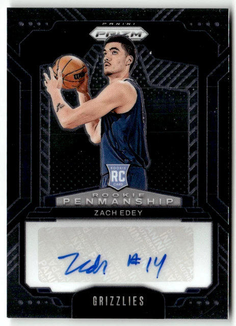 PANINI PRIZM 2024-25 NBA No. RPE-ZED Zach Evey Rookie Penmanship Auto £ ...