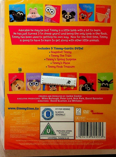 TIMMY TIME -1-5 Gift Set 5-DVD *NEW (Childrens TV/Lamb/Snapshot/Train ...