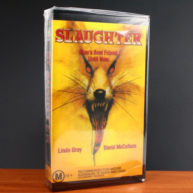 VINTAGE HORROR VHS - DOGS (Alt. Title SLAUGHTER) 1977 w/ Plastic Sleeve ...