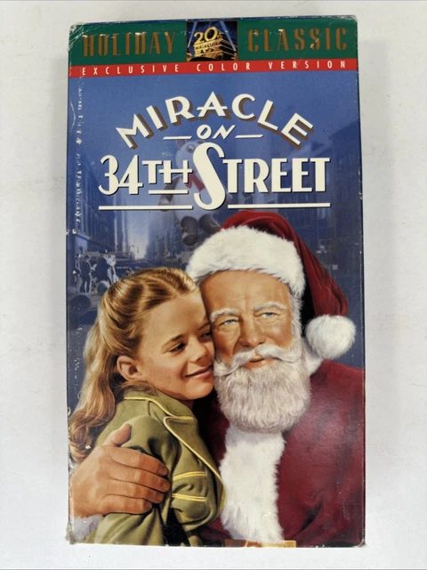 MIRACLE ON 34TH Street VHS, 1993, Colorized Video Cassette Tape ...