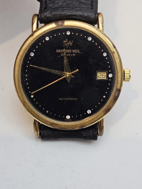 VANTAGE RAYMOND WEIL Geneve 2810 Automatic Watch 18k Gold Electroplated ...