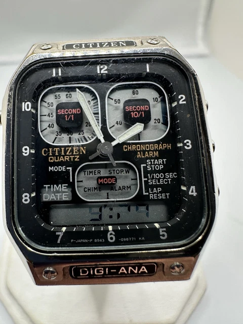 VINTAGE CITIZEN &ROBOT-FACE& ANA DIGI 8943 WATCH MADE IN JAPAN Parts ...