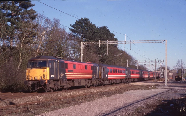 ORIG. 35MM RAILWAY Colour Slide Class 87 87006 Berkswell 10/5/99 And ...