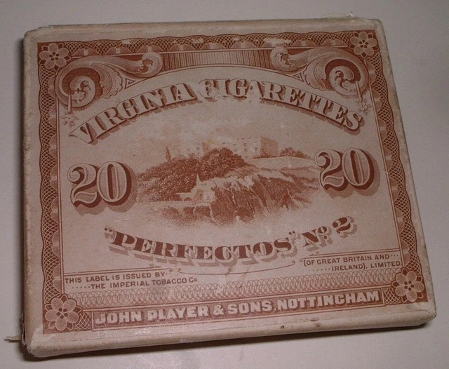 JOHN PLAYER PERFECTOS No 2 Cardboard Cigarette Box £5.00 - PicClick UK