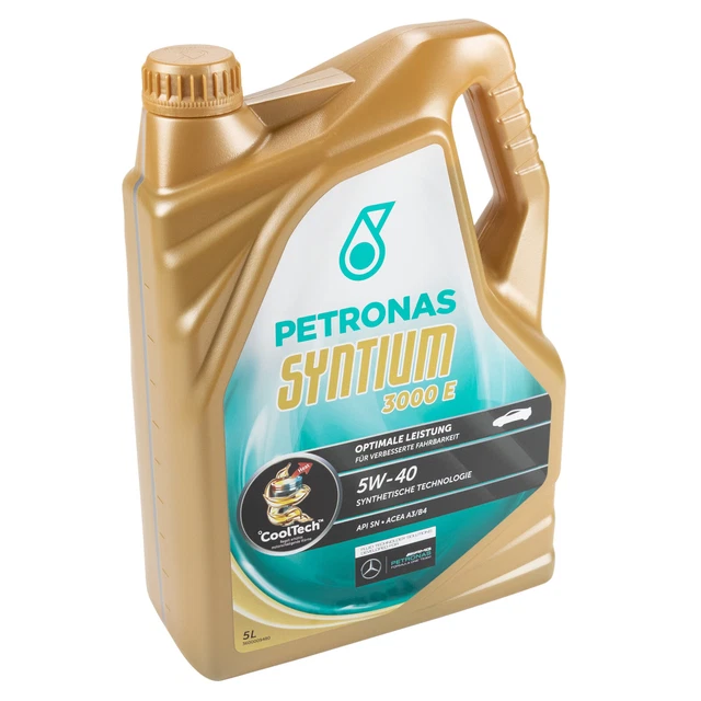 PETRONAS SYNTIUM 3000 E Engine Oil 5W40 5L 5 Litre Acea A3/B4 Bee Sn ...