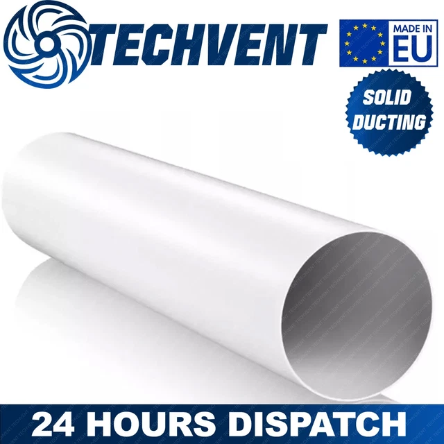 4& 5& 6& 8" Plastic Round Duct Pipe Fitting Extractor fan Kitchen Bath ...