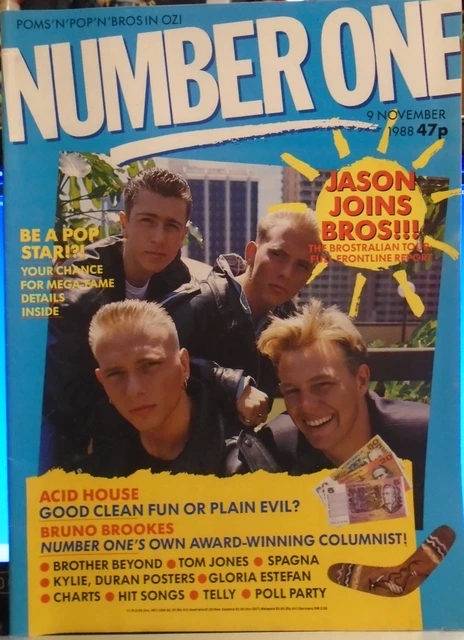 NO1 MAGAZINE NOVEMBER 1988 bros/kylie minogue poster/duran duran £6.99 ...