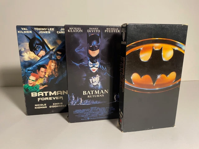 BATMAN TRILOGY VHS - Batman ('89) Batman Returns ('92) Batman Forever ...