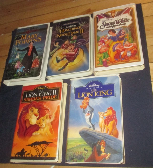 DISNEY VHS BUNDLE of 5 tapes with clamcases (from the 1990s) EUR 16,12 ...