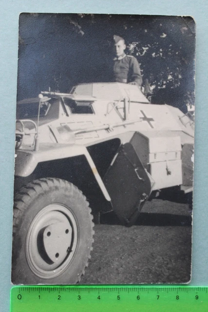 FOTO PHOTO 261020 deutscher Panzer Panzerwagen Panzerspähwagen helle ...