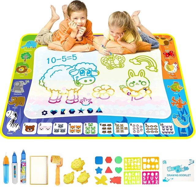 MAGIC WATER DOODLE Mat,Kids Large Aqua Mat 100X80Cm,Toddlers Painting ...