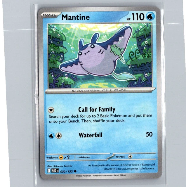 MANTINE 032/132 TCG Mega Evolution Pokemon NM 2025 English $2.37 ...