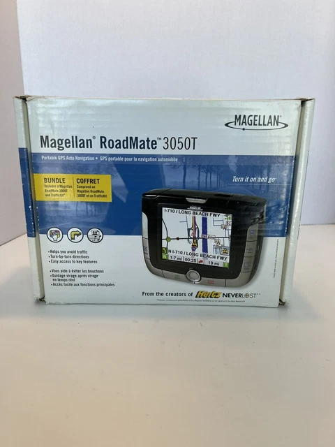 MAGELLAN ROADMATE 3050T portable gps navigation VGC in box w accs $75. ...