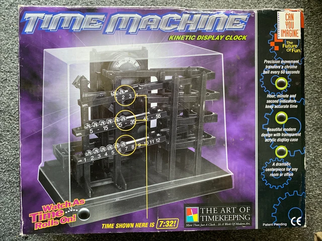 'TIME MACHINE' ROLLING Ball Kinetic Clock from the 1990s - Boxed ...