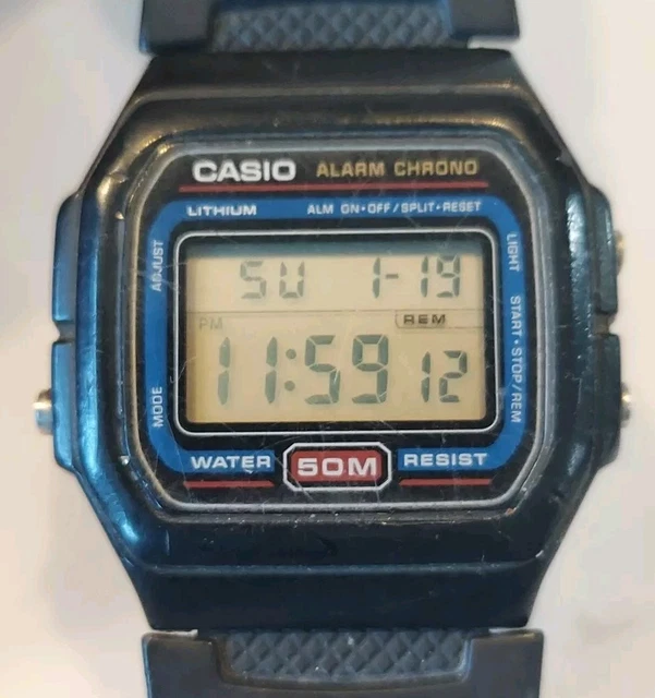 RARE VINTAGE CASIO W-71 Alarm Chronograph Timer Men's Watch £35.46 - PicClick UK