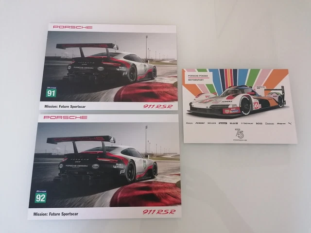 LOTTO CARTOLINE PILOTI Driver Card Porsche Team Penske WEC 24h Le Mans ...